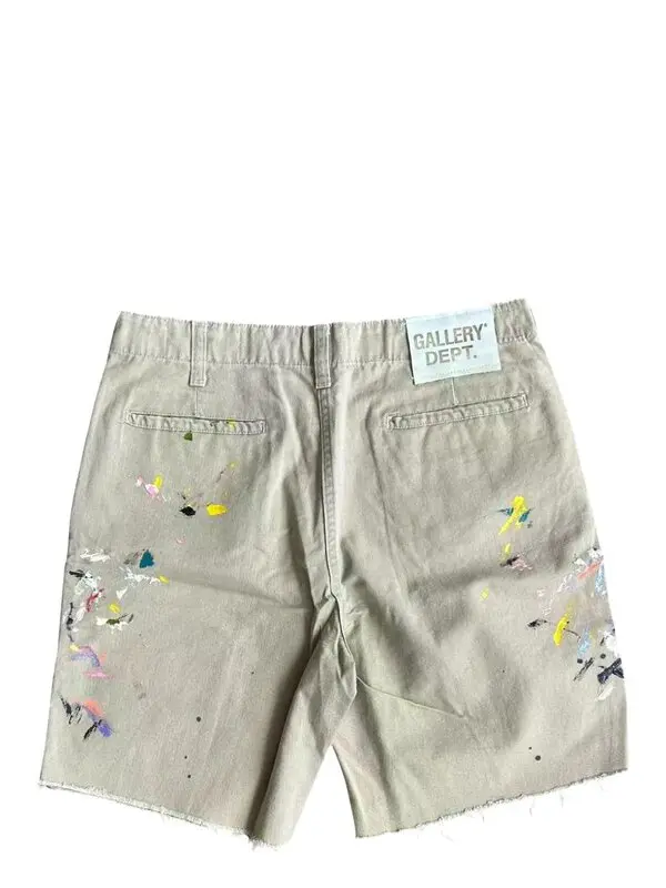 GALLERY DEPT. Workshop Paint-splatter Shorts - Neutrals