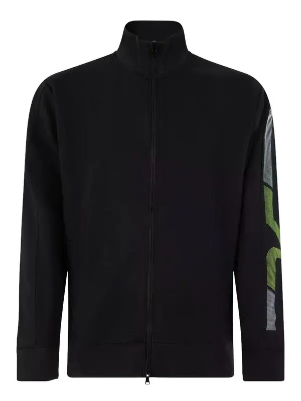 Paul & Shark Logo-print Zip-up Bomber Jacket - Black