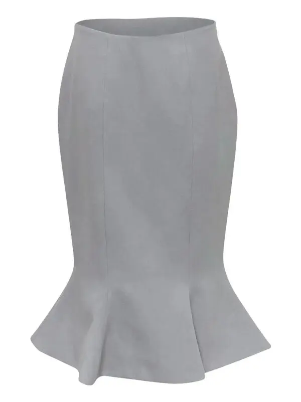 STOLEN STORES Ruffled Midi Skirt - Grey