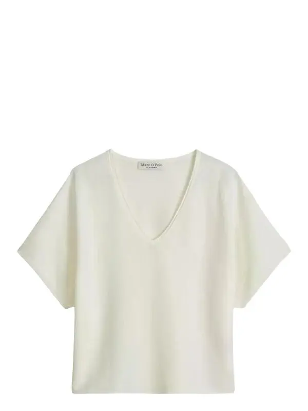 Marc O'polo V-neck Short-sleeve Sweat - Neutrals