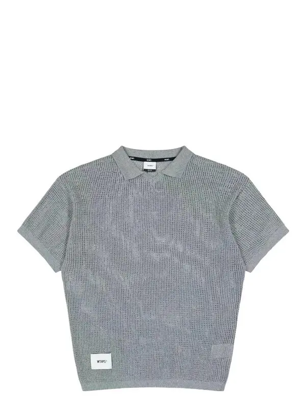 WTAPS Mesh-knit Polo T-shirt - Grey