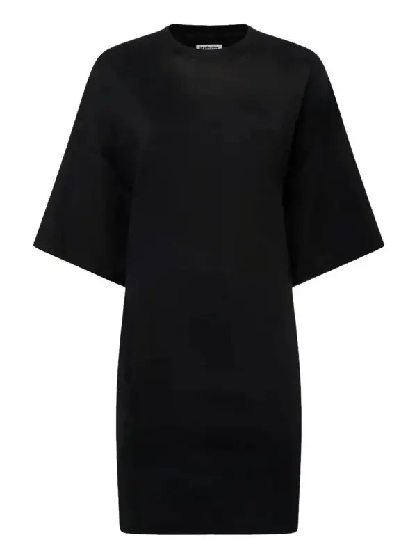 LA PISCINE Crew-neck T-shirt Midi Dress - Black