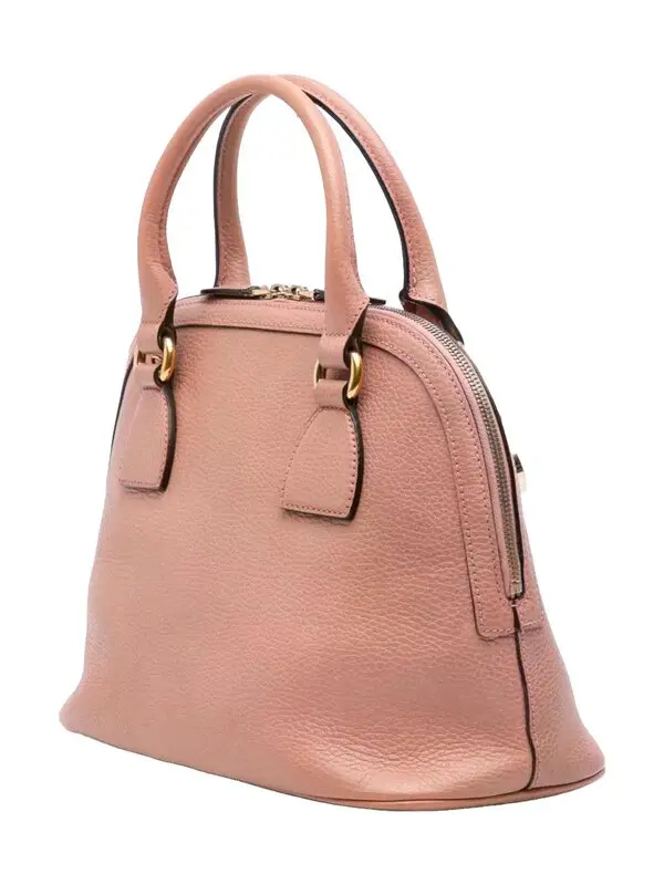 Gucci 2016-2026 Small Dollar Calfskin Gg Charm Dome Satchel - Pink