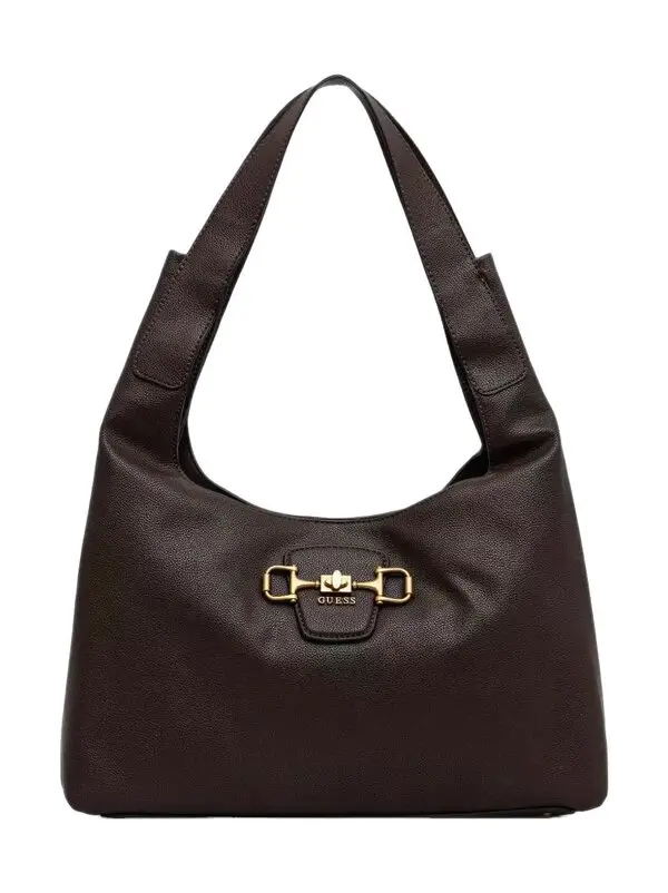 Guess Sunset Horsebit-detail Shoulder Bag - Brown