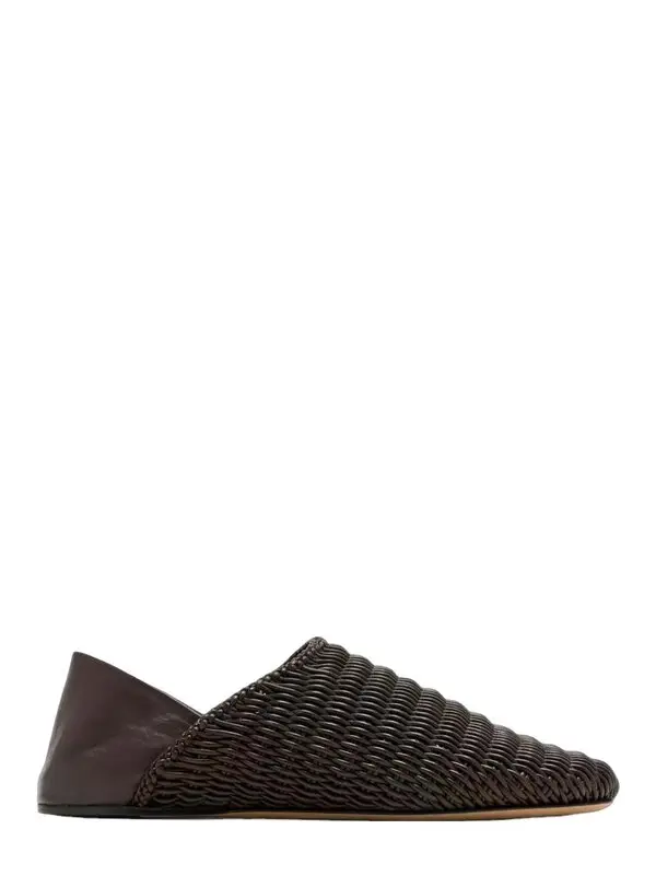 JW Anderson Woven-design Loafers - Brown
