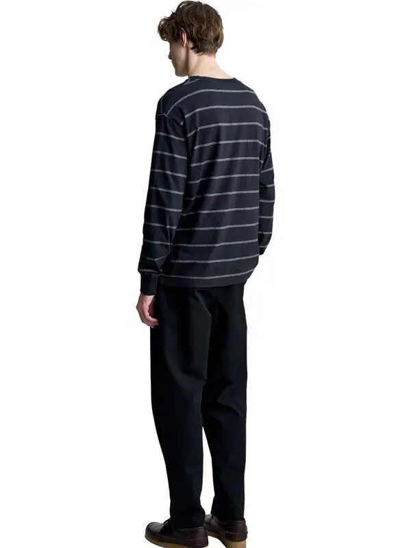 A.p.c. Hugo T-shirt Striped Long-sleeved T-shirt - Black