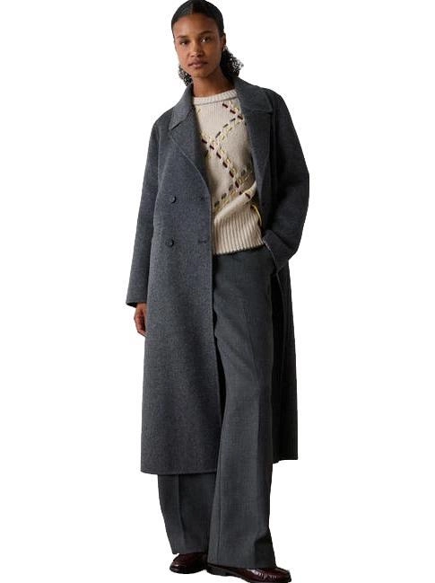 Whistles Relaxed Double Faced Coat - Grey