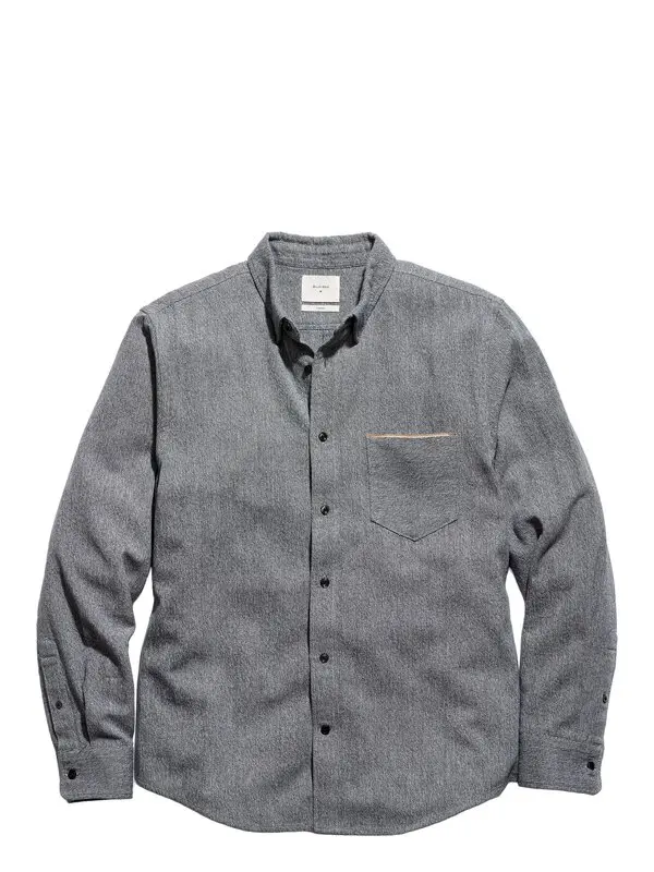 Billy Reid Twisted Msl 1-pocket Shirt - Dark Chambray