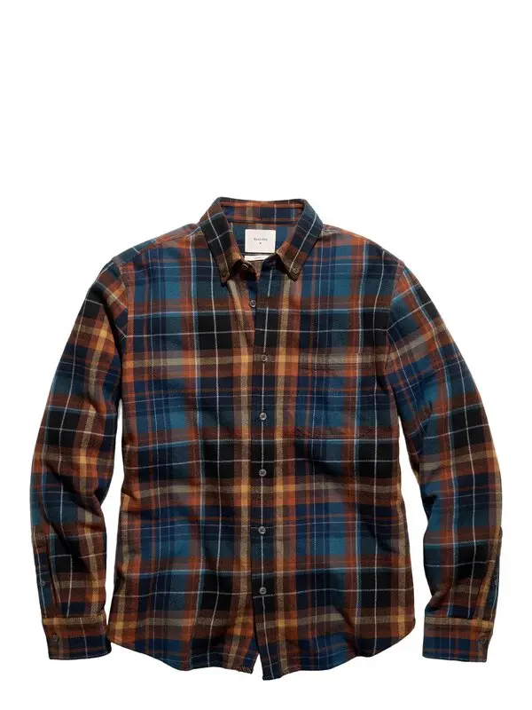 Billy Reid Micro Block Plaid Tuscumbia Shirt - Multi Colored