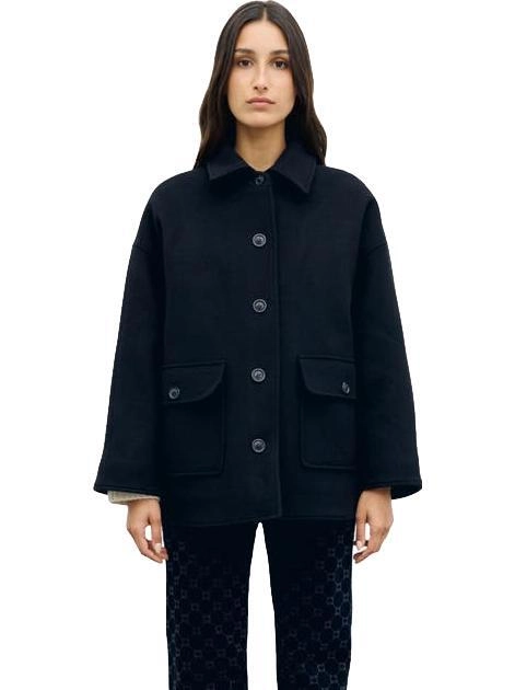 Gerard Darel Alee Oversized Coat - Black