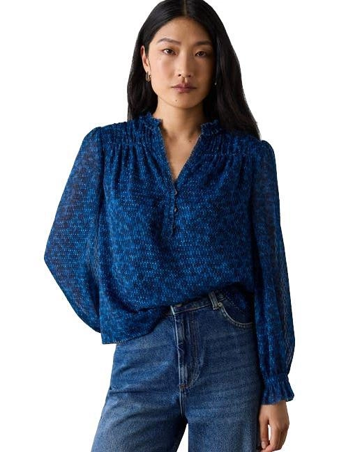 Whistles Ditsy Blouse - Blue