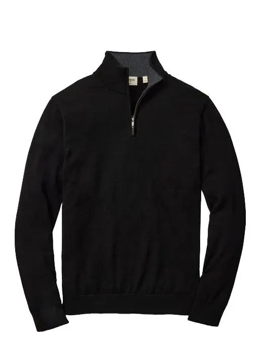 Bonobos Merino Wool Quarter Zip Sweater - Black