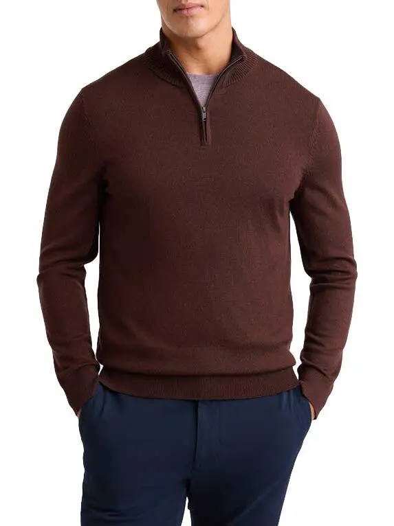 Bonobos Merino Wool Quarter Zip Sweater - Light Brown