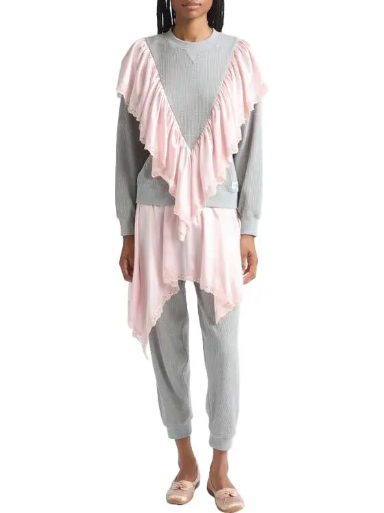 Sandy Liang Tumble Waffle Knit Sweatshirt - Grey