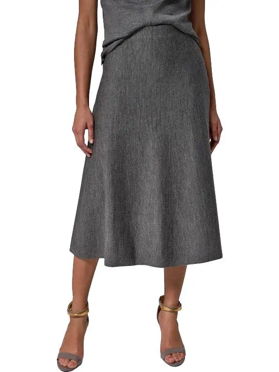 Donna Karan New York A-line Midi Sweater Skirt - Hthr Char