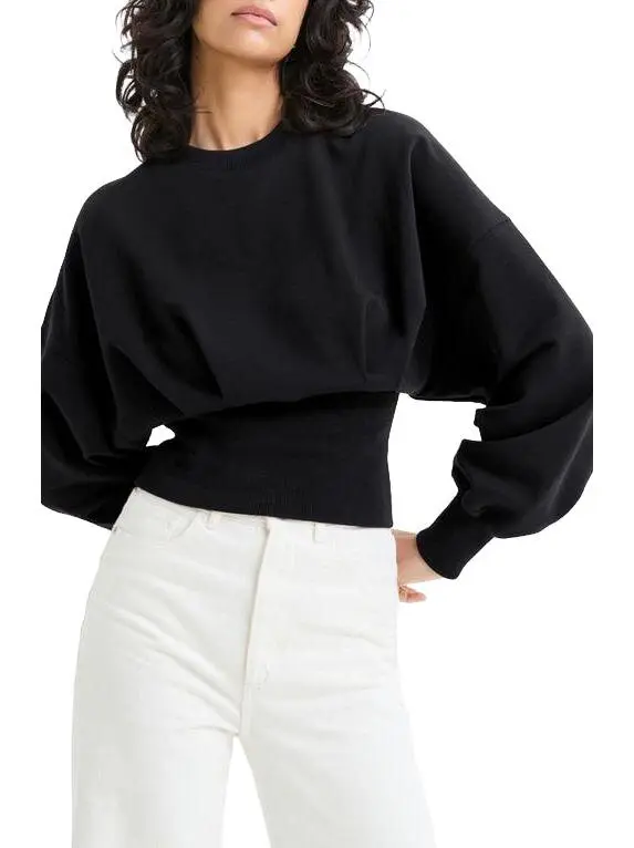 MARCELLA Maris Stretch Cotton Sweatshirt - Black