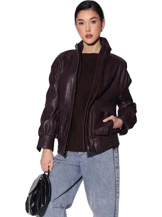 Walter Baker Hadlee Jacket Leather - Plum