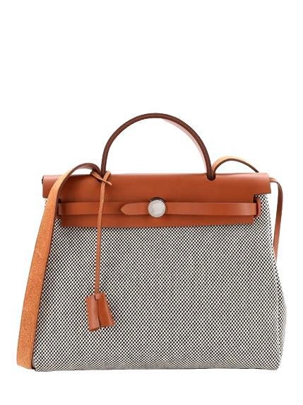 Hermès Herbag Zip Criss Viking Toile And Leather 31 - Black