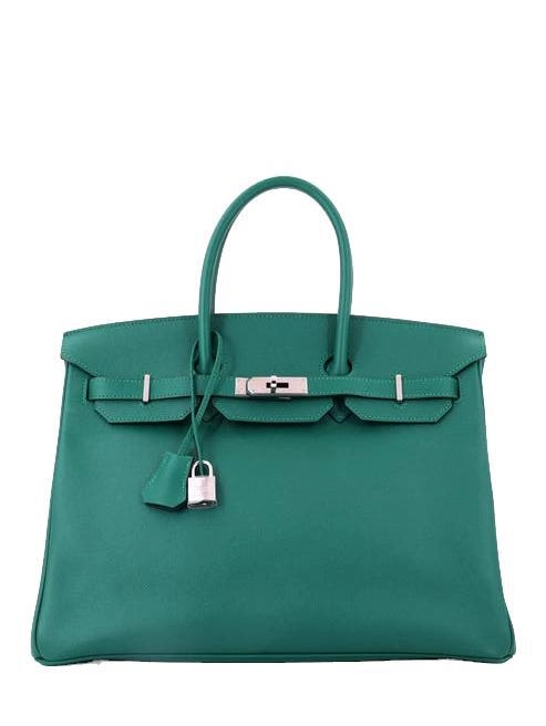 Hermès Birkin Handbag Epsom With Palladium Hardware 35 - Green
