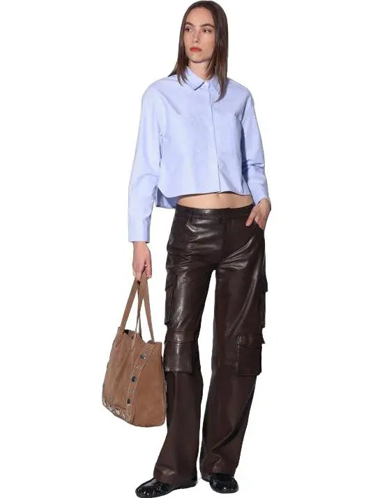 Walter Baker Danny Leather Pant - Brown