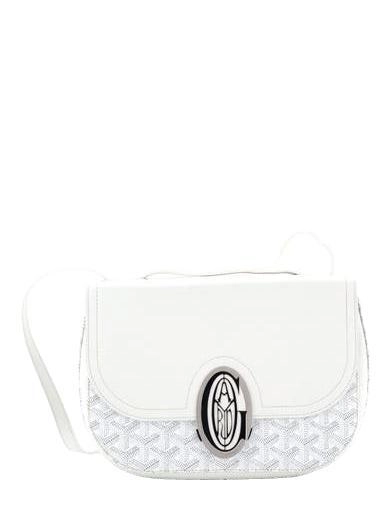 Goyard 233 Bag Coated Canvas And Leather - White