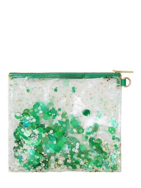 PACKED PARTY Spirit Squad Confetti Everything Pouch - Green