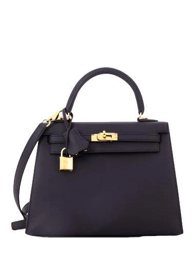 Hermès Kelly Handbag Epsom With Gold Hardware 25 - Black