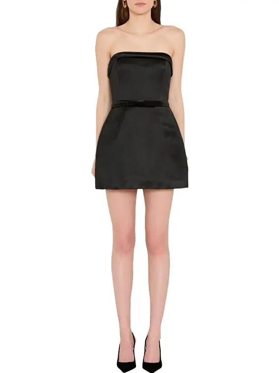 Amanda Uprichard Avalee Strapless Minidress - Blk