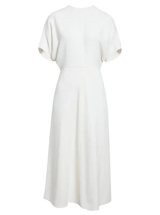 Victoria Beckham Eleanor Midi Dress - Bright Ivory