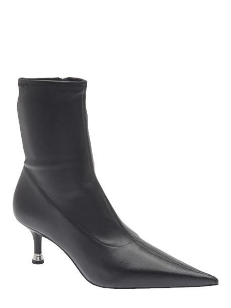Alexander Wang Fei Pointed Toe Stretch Leather Ankle Boot - Black