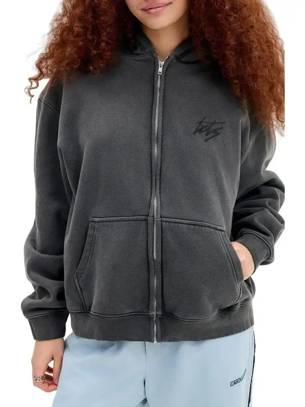 IETS FRANS Script Full Zip Hoodie - Grey