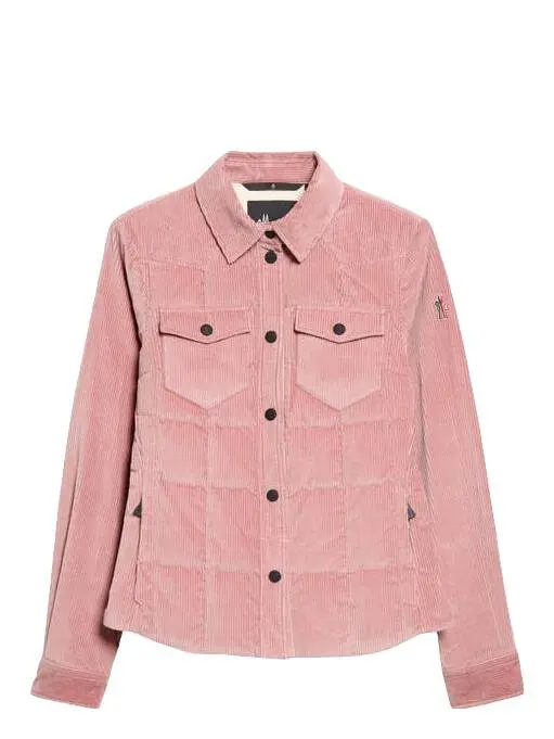 Moncler Nangy Corduroy Down Shirt Jacket - Rosette