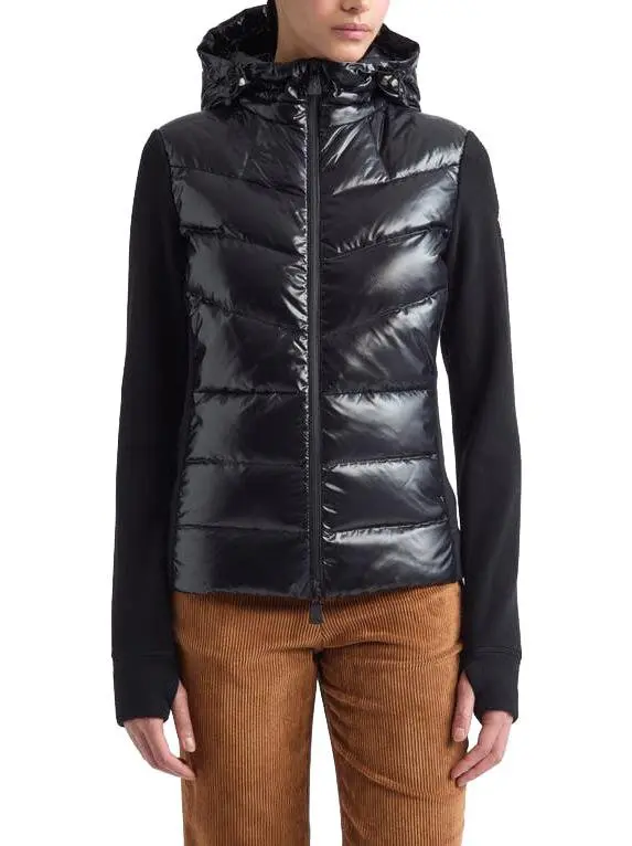 Moncler Mixed Media Down Jacket - Black