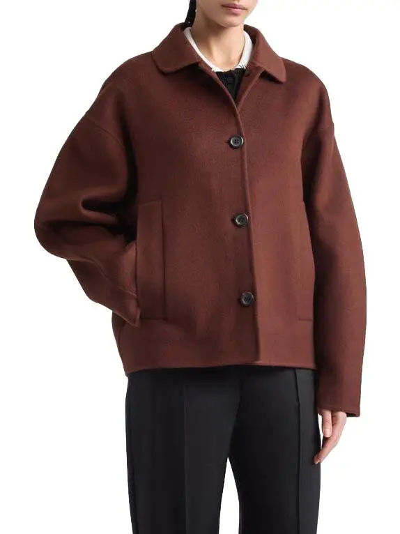 Marni Wool & Cashmere Double Face Jacket - 00m40 Marrone