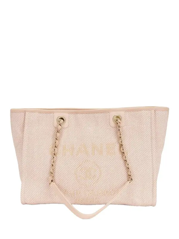 Chanel Small Deauville Tote Bag In Blush - Neutral