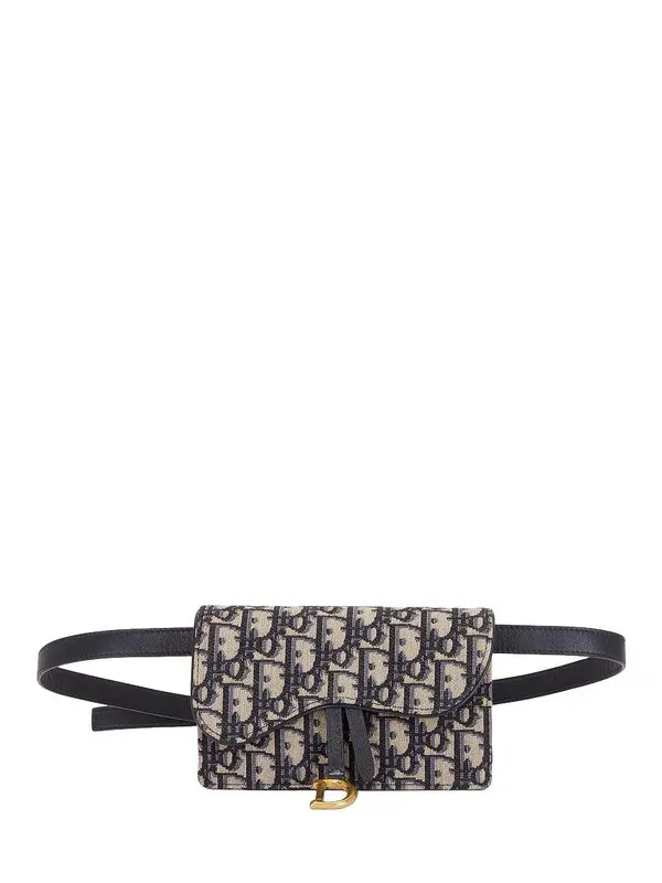 Dior Oblique Saddle Belt Bag - Blue