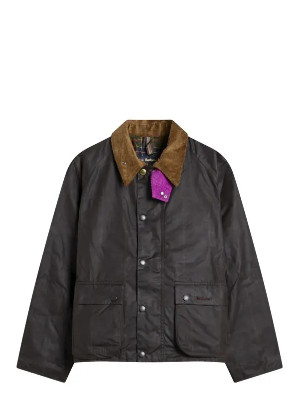 Barbour X Paul Smith Transport Windowpane Wax Jacket - Rustic/bark