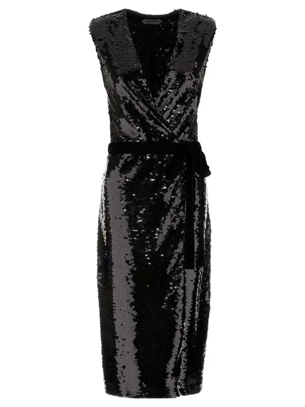 Alberta Ferretti Sleeveless Dress - Black