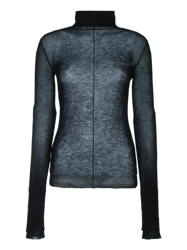 Elisabetta Franchi Turtleneck Knit Sweater - Nero