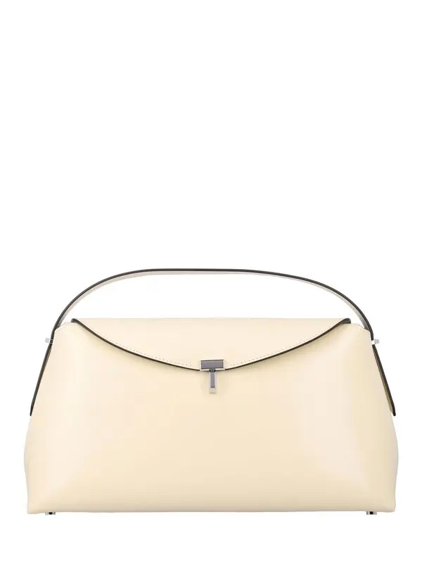 TOTEME T-lock Mini Leather Top-handle Bag With Detachable Strap - Champagne