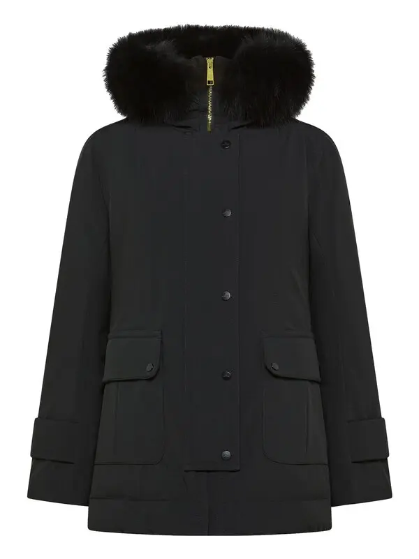 Peuterey Fur-trim Hooded Down Parka - Nero