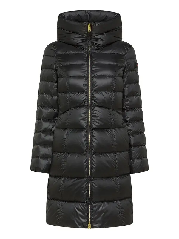 Peuterey Long Hooded Down Puffer Coat - Nero