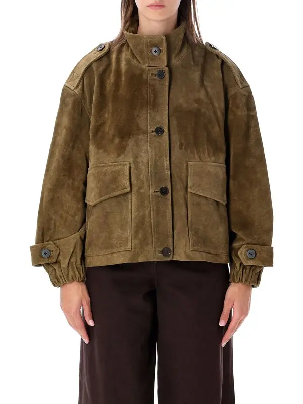 SESSUN Suede Field Jacket - Marrone