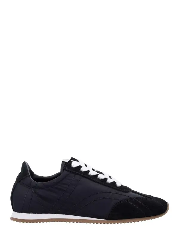 TOTEME Sport Sneakers For In Recycled Polyamide And Suede With Moisture-wicking Terry Lining - Nero