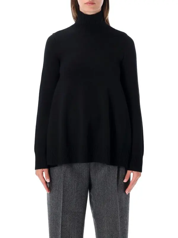 TOTEME Ribbed Turtleneck Sweater - Nero