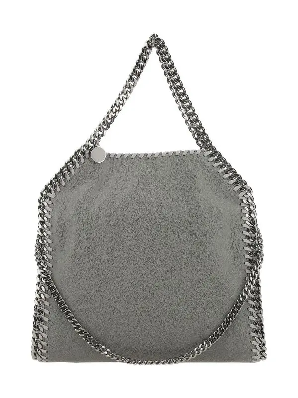 Stella McCartney Mini Chic Crossbody Bag With Diamond Cut-chain Height 24 Cm, Width 27 Cm - Grey