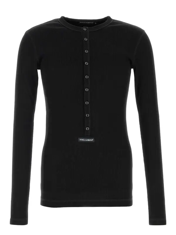 Dolce & Gabbana Cotton Crewneck T-shirt - Black