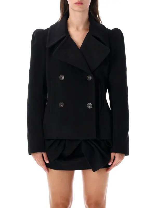 7 For All Mankind Double-breasted Blazer Jacket - Nero