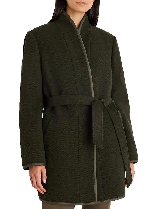 NIC+ZOE Reversible Quilted Top Coat - Kelp