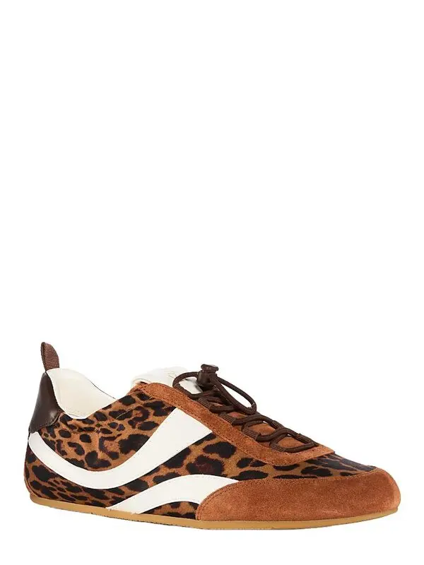 STUART WEITZMAN Vander Ballet Leopard Sneakers - Leaopard Nylon